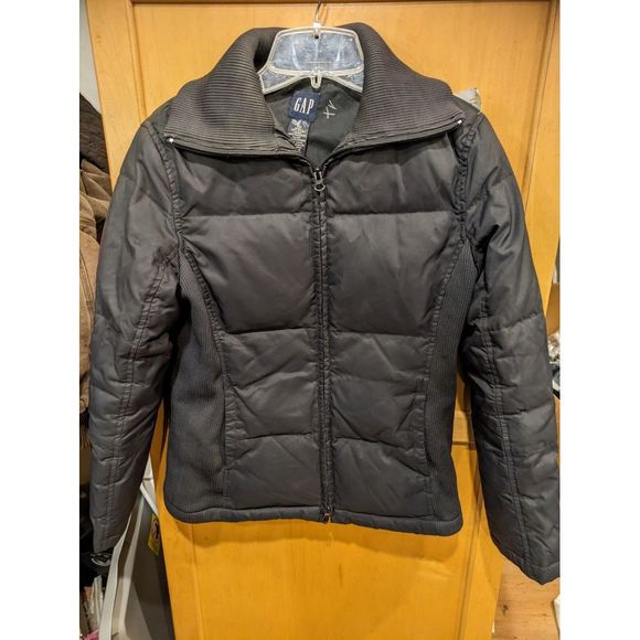 GAP | Jackets & Coats | Gap Puffer Jacket Down Filled Black Quilted Xs ...